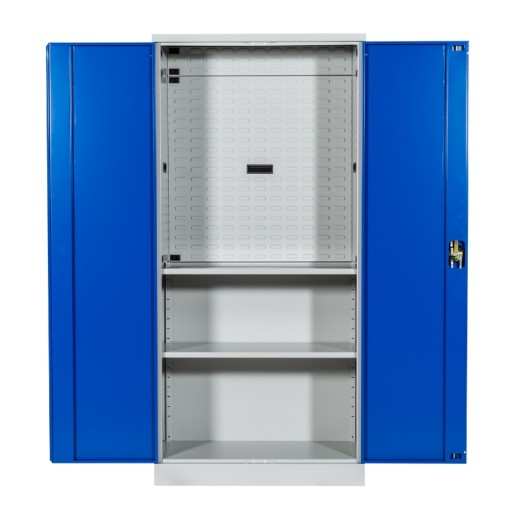 Armario de taller con puertas batientes 2 estantes - Tekipeo